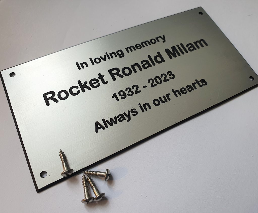 Brushed Steel Effect Memorial Plaques - Yorkshire Engravers